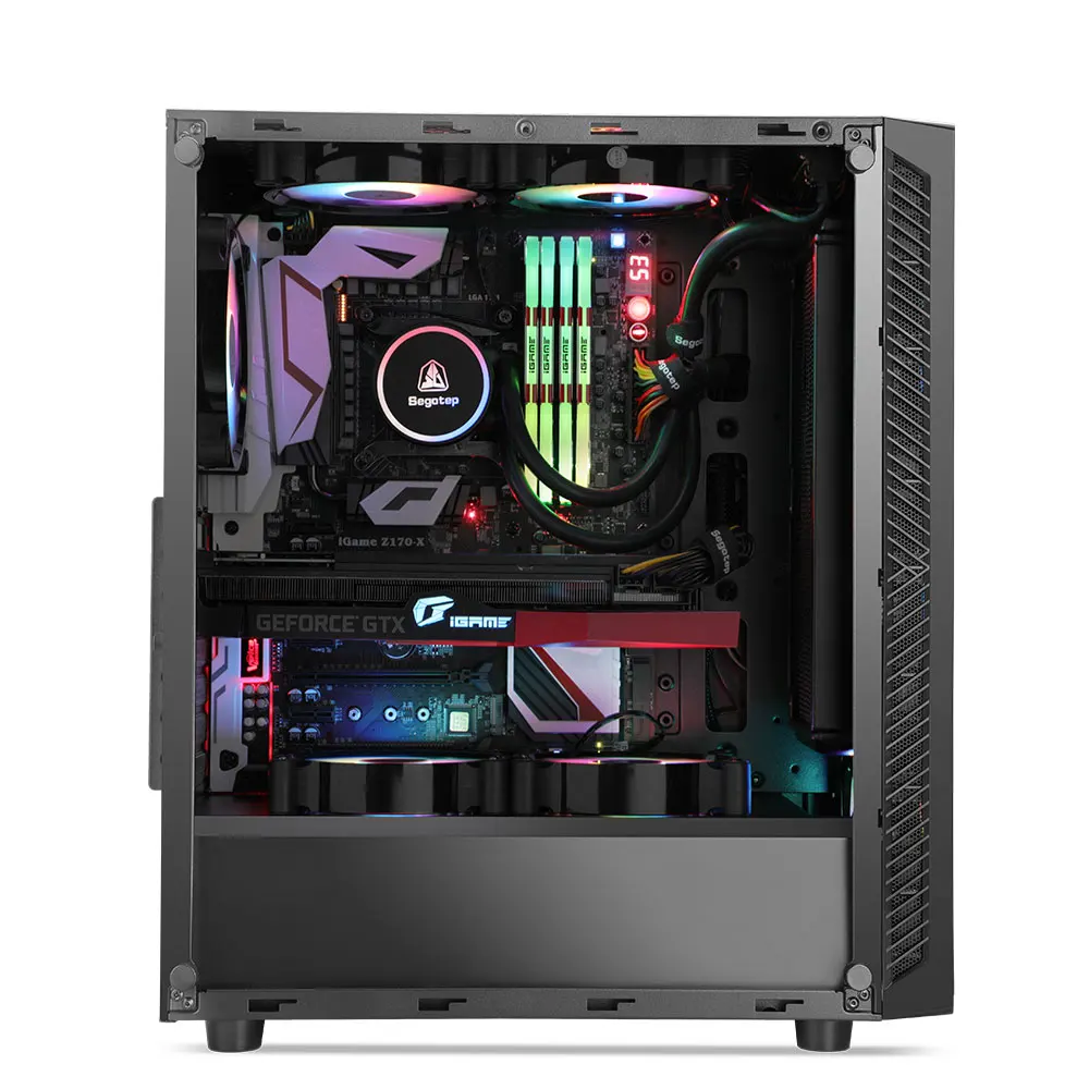 Pc Triangle Gaming Pc 2021 Style Suit Led Logo Light Computer Case ...