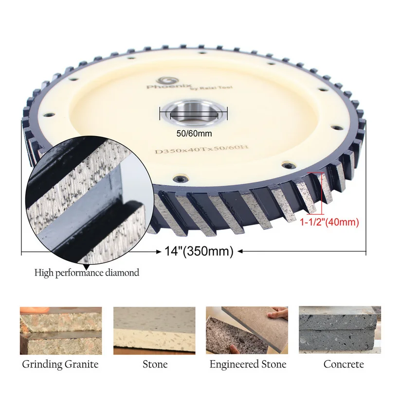 Raizi 14 Inch 16 Inch Silent Core Diamond Milling Profile Wheel For ...