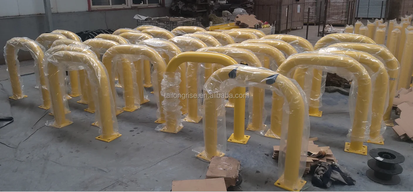 U Shape Steel Safety Bollard Machinery Guard - Durable Yellow Barrier ...