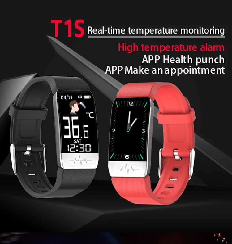 T1 Upgrade Smart Watch T1s Body Temperature Sensor Ecg Function Multi ...