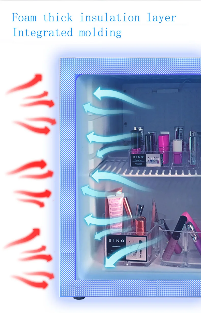 2020 All New Design Cosmetic Fridge Skincare Mini Refrigerator Glass ...