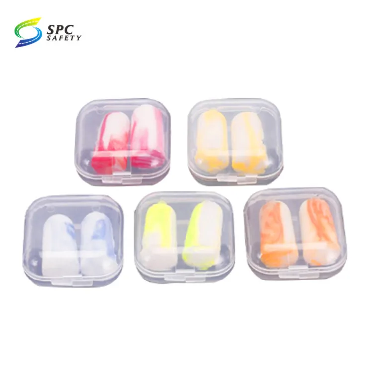 Hearing Safety protection Noise Cancelling Bicolor Sponge Foam Earplugs ...
