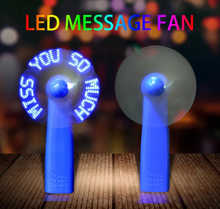 SUNJET Custom Rechargeable Mini Portable LED Message Fan
