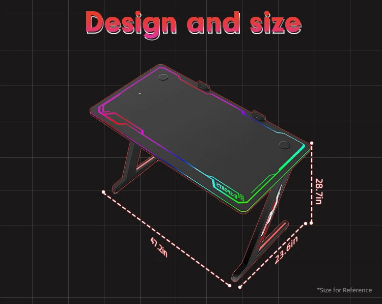 L-shaped Modern Gaming Computer Desk Led Table Gamer Gaming Rgb For ...