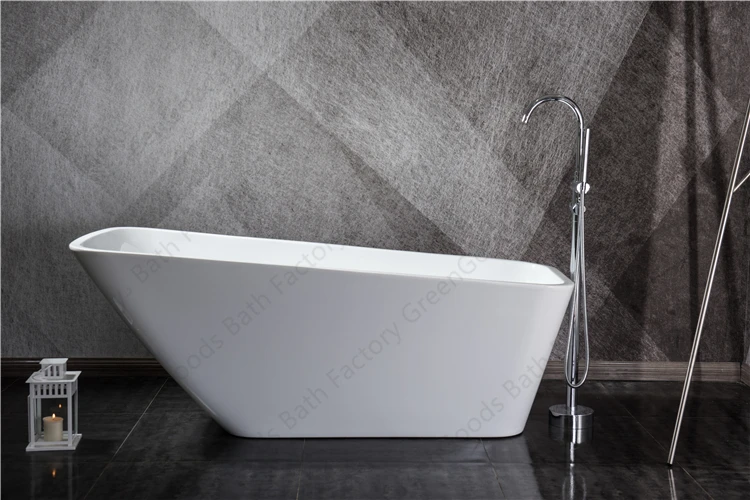 Trapezoidal Dutch Freestanding Shower Bath Tub - Soaking Bliss
