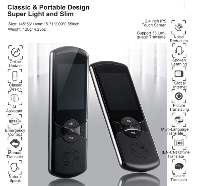 Iflytek Portable Wifi+4g Smart Voice Speech Translator Two-way Real ...