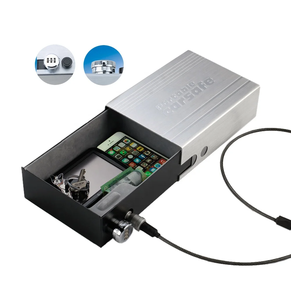 Portable Car Safe Metal Box With Combination Or Keyed Lock And Steel ...