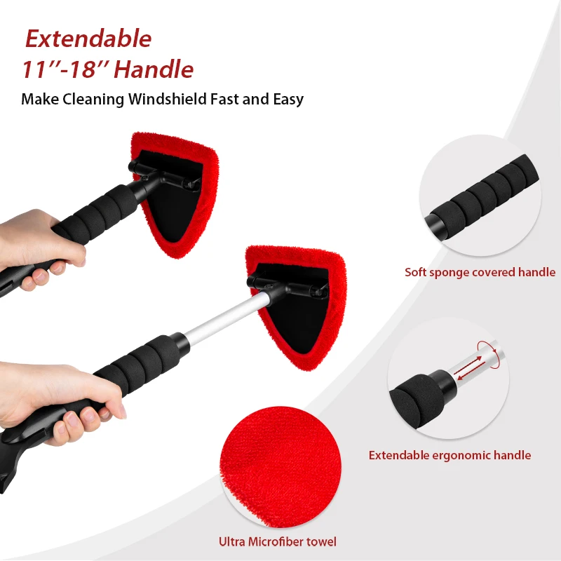 Auto Windshield Cleaner Extendable Handle Car Window Windshield Wonder ...
