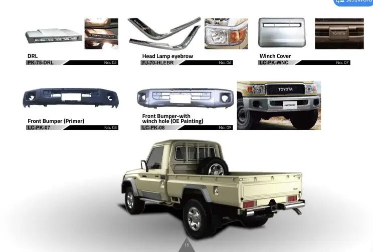Front Bumper Daytime Running Lamp Light for Toyota Land Cruiser LC70 ...