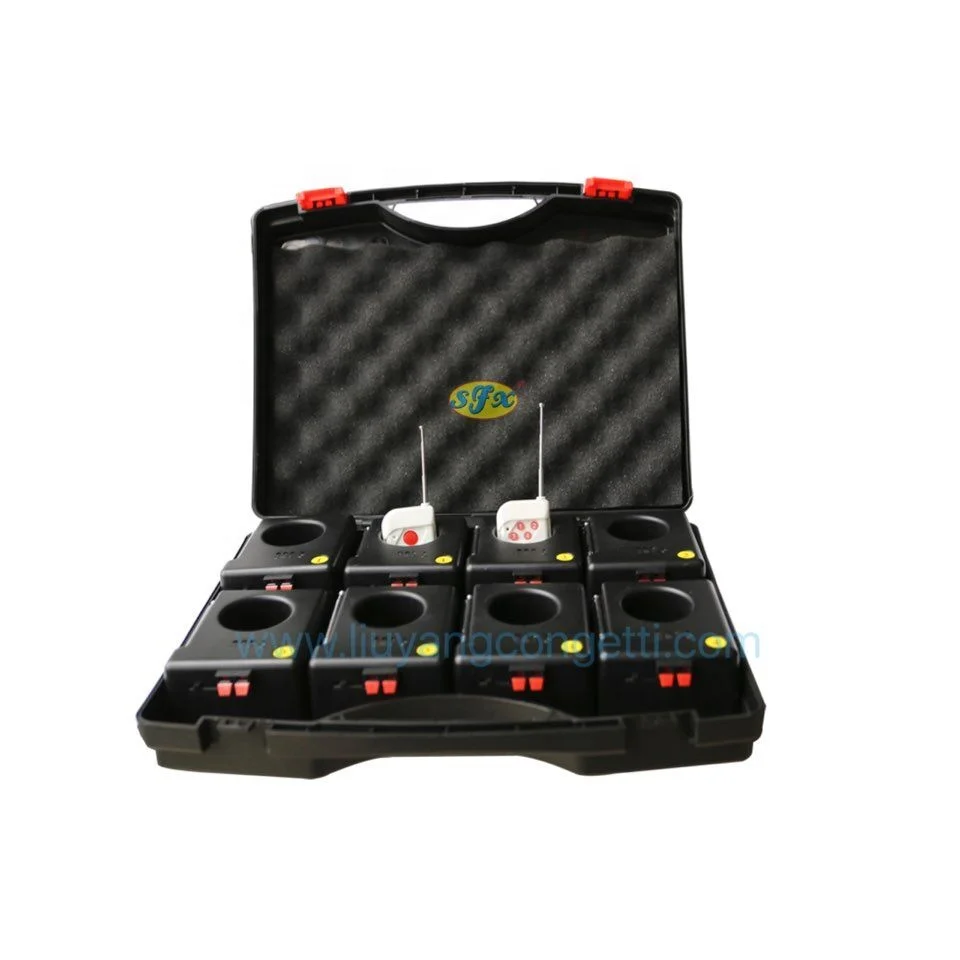 8 Cues Wireless Remote Control Fire Stage Fountain Fireworks ...