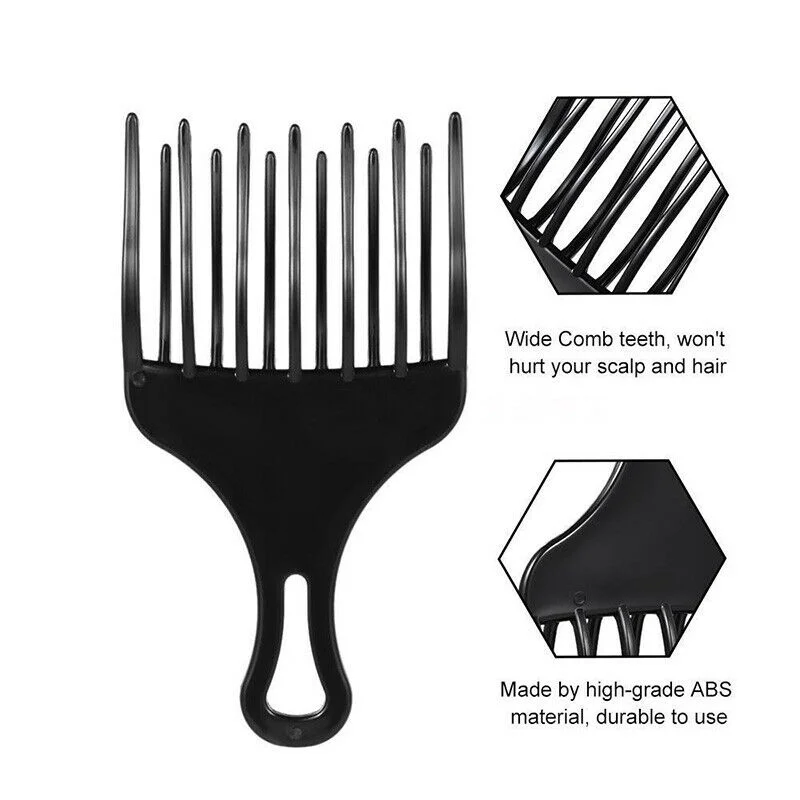 Salon Hairdressing Styling Tools Black Plastic Double Teeth Insert Wave ...