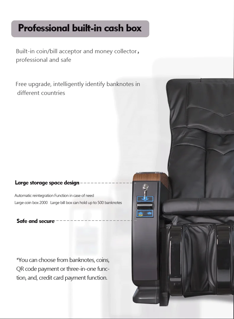 Luxury Full Body Coin Operated Vending Massage Chair