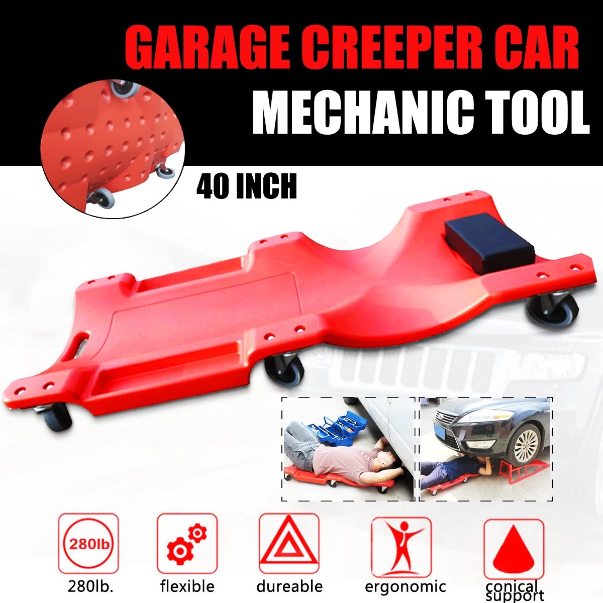 Plastic Rolling Auto Car Repair Mechanics Creeper - Buy Mechanics ...