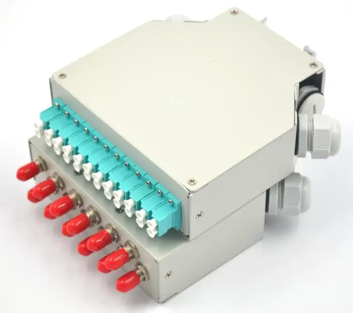 12 Port Montage Box for Fiber Optic Din Rail Patch Panel