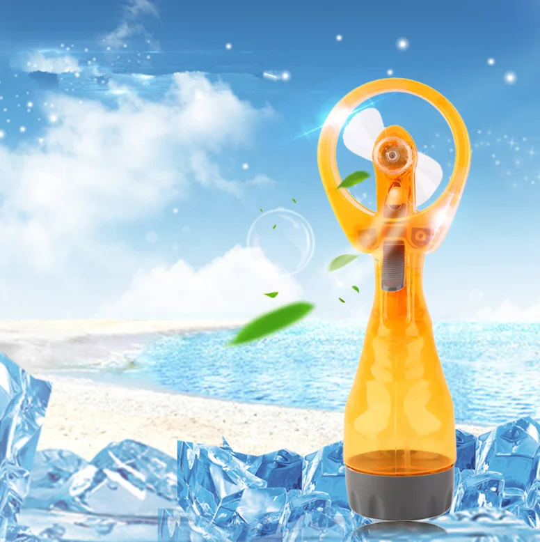 Clover Portable Mini Hand Fan Plastic Handheld Water Bottle Spray Fan ...