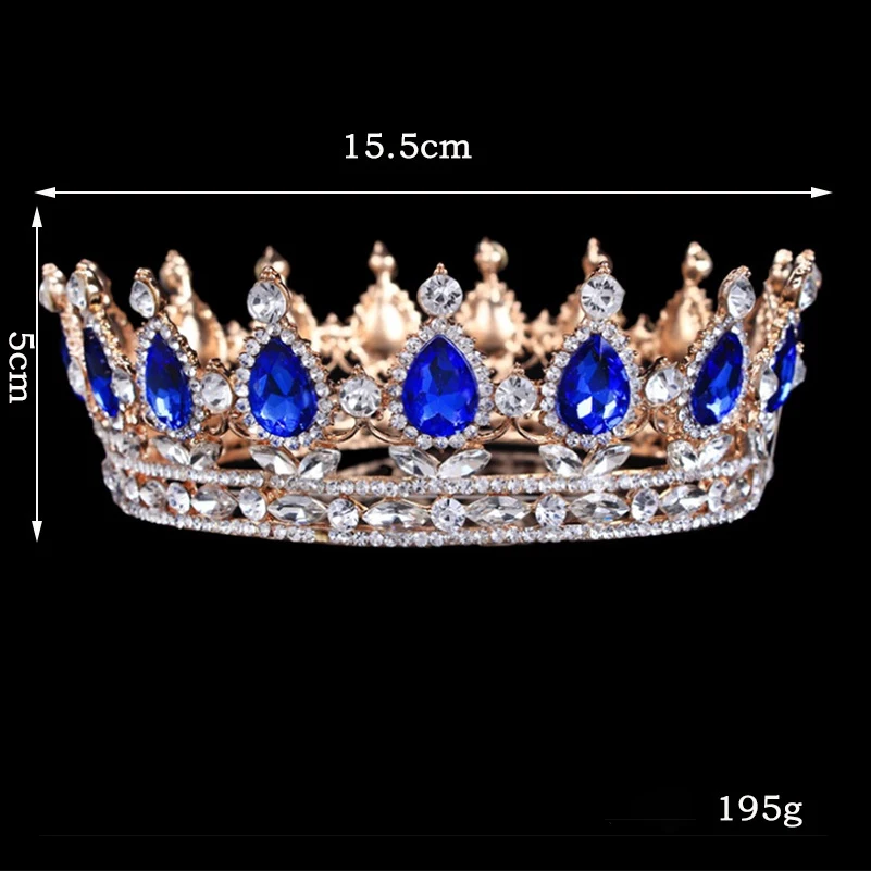 Glorious Simulated Red Ruby Crystal Pageant Full Circle Crowns Bridal ...