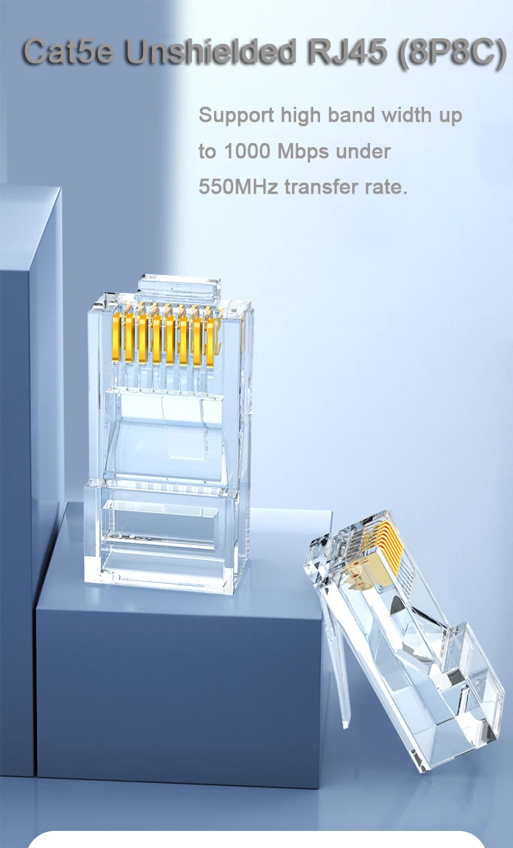 Cat5e UTP Unshielded RJ45 Connectors for Cabling Systems
