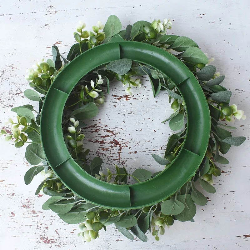 High Quality White Wedding Round Plastic Artificial Wreath - Buy ...