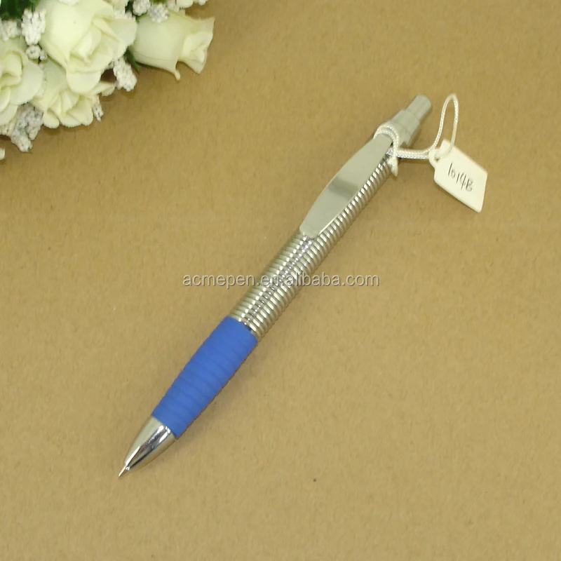 ACMECN Classic Spring Bendable Ballpoint Pen with Soft Rubber Grip