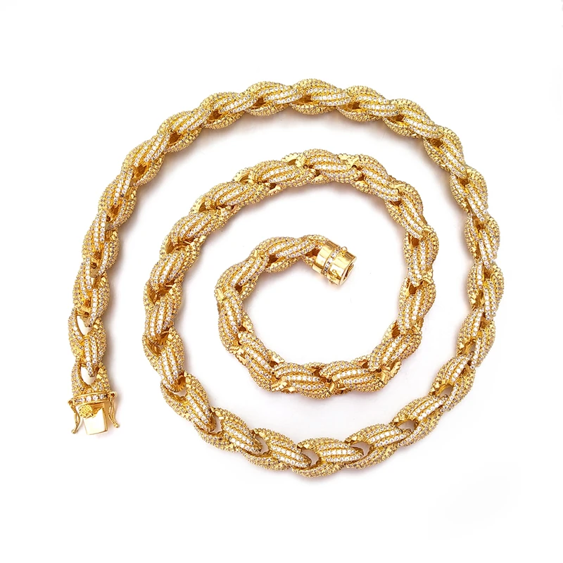 Gold Plated 360 Fully Iced Out Cz Cubic Zirconia Hip Hop Lab Diamond ...