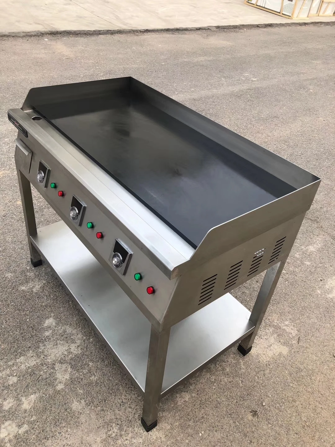Stainless Steel Industrial Large Griddle Half Griddle And Half Grill ...