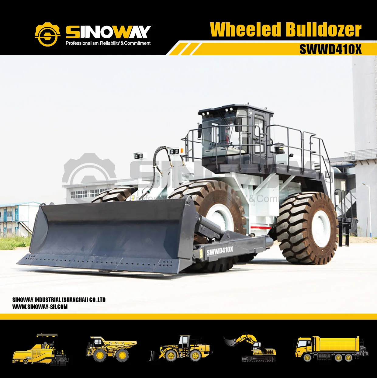 SINOWAY Wheel Bulldozer 530 Hp - Durable & Efficient