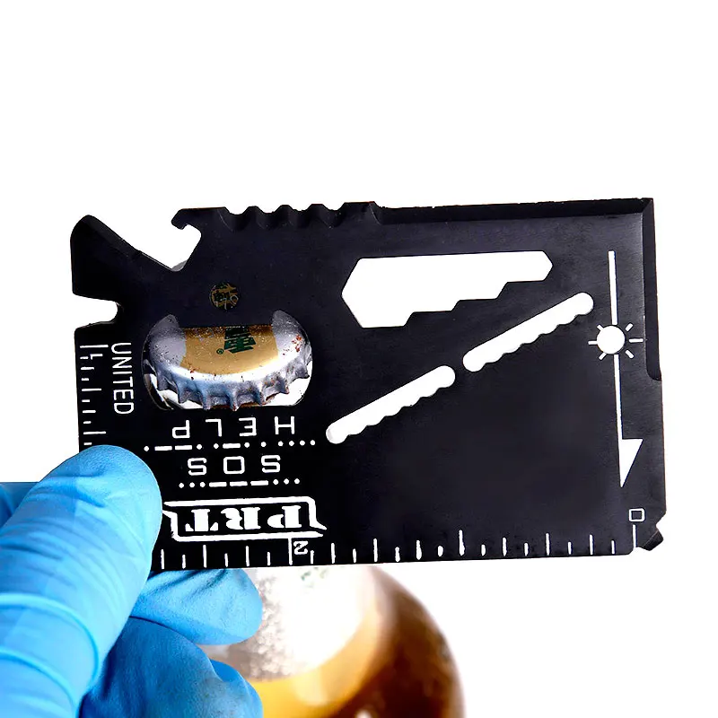 Kongbo Camping Accessories Survival Multi Tools 14 In 1 Credit Card ...