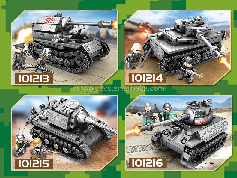Sembo Building Blocks 957 Pcs Tank Bricks Army Military Vehicles Blocks ...