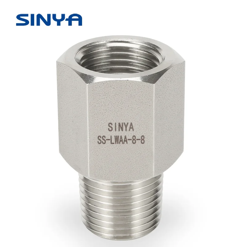 316 stainless steel pipe fitting reducer adapter 1/8 "female NPT X 1/16" male NPT 316 stainless ...
