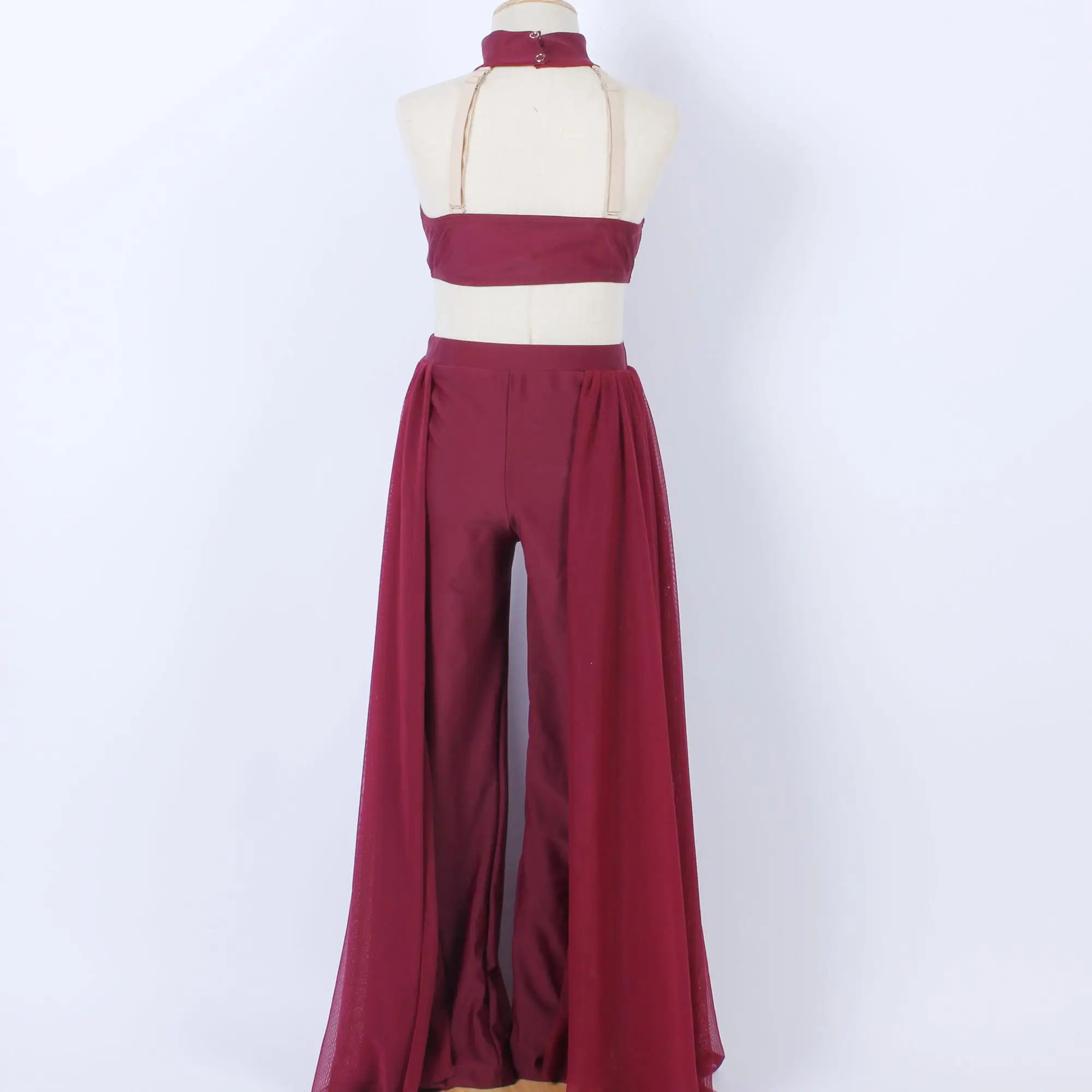 Spandex Mesh Halter Unitard for Women - Elegant Competition Dance ...