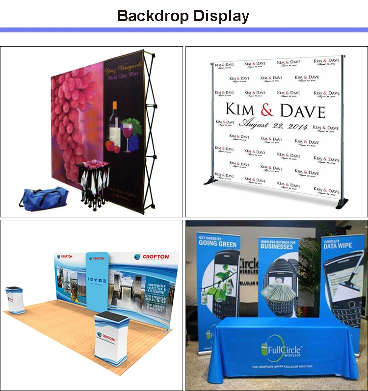 Pillow case Trade Show Portable Custom Stretch Fabric Foldable Backdrop ...