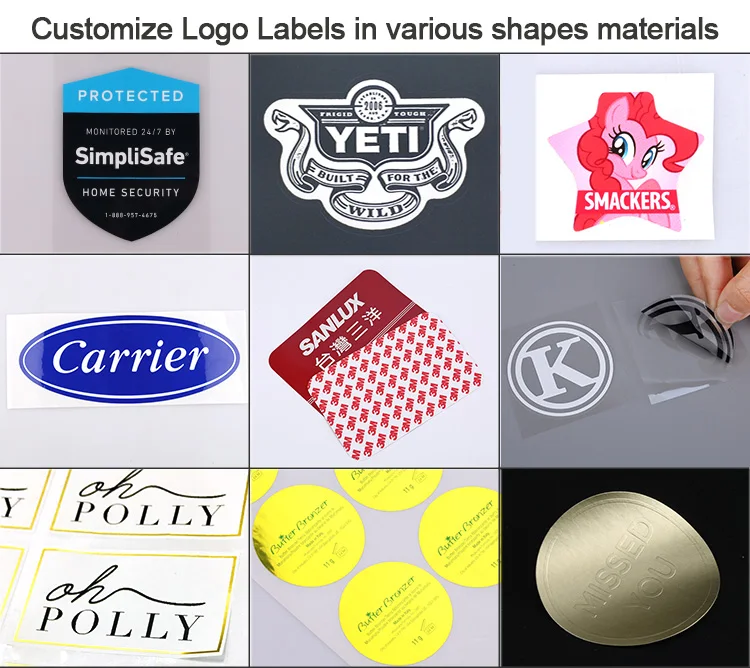 Custom Trademark Brand Name Logo Labels Uv Protection Synthetic Paper ...