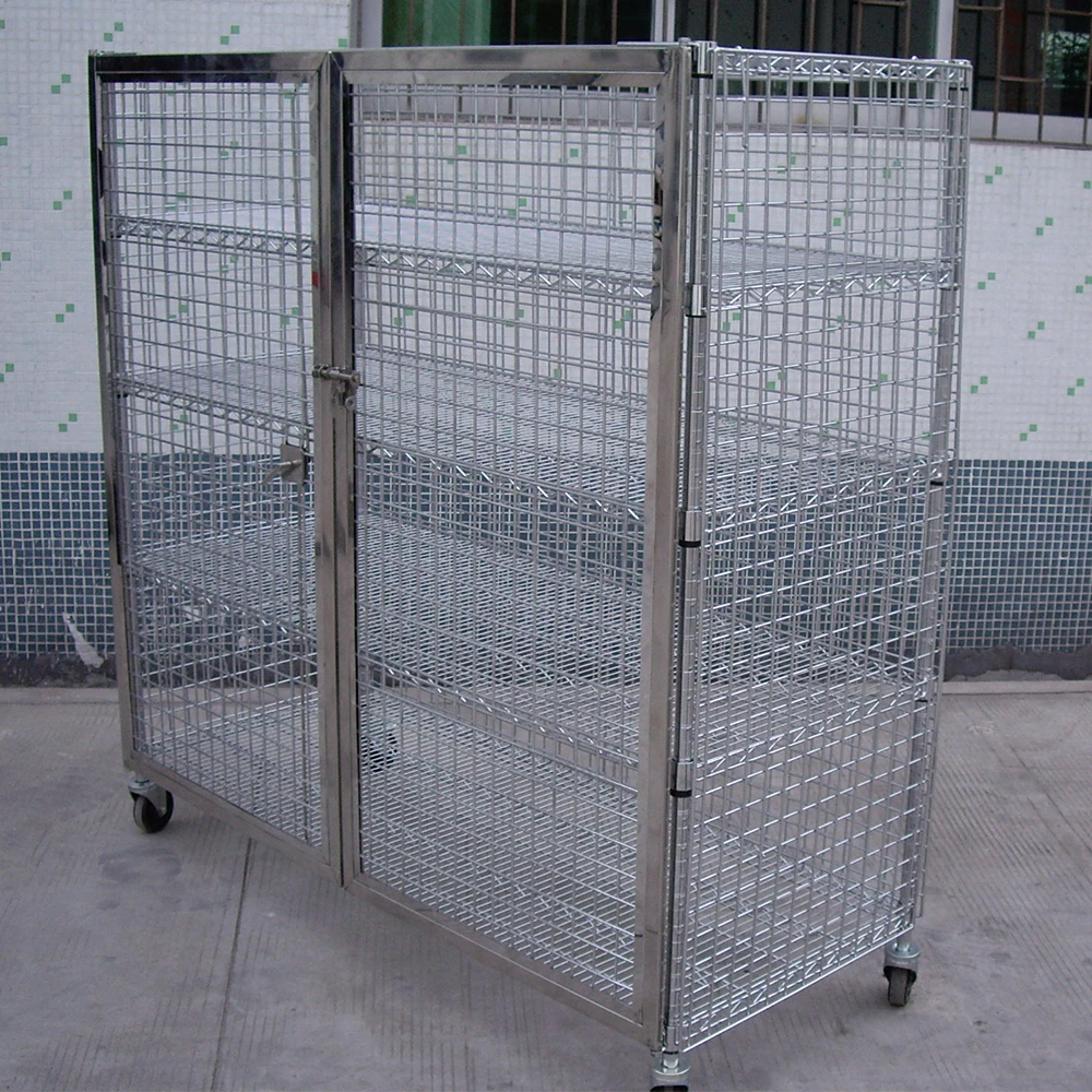 DLPO Factory Wholesale Durable Stainless Steel Wire Mesh Store Trolley