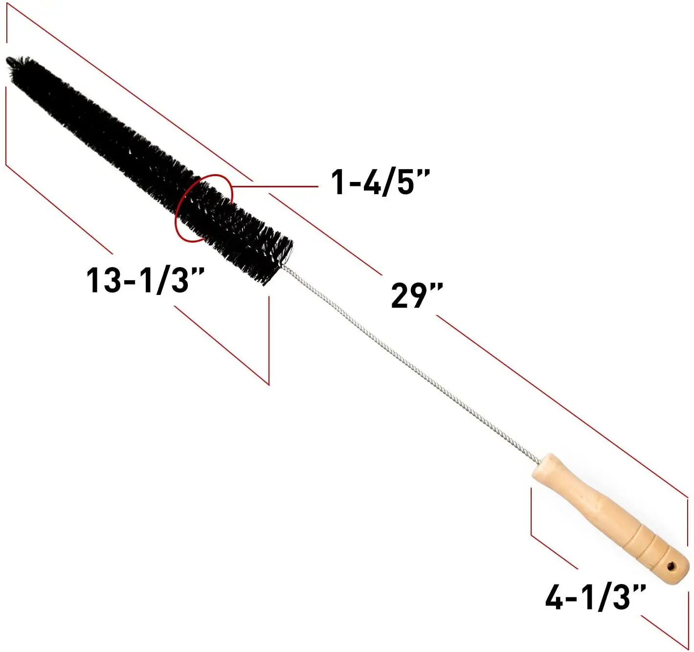 Amazon Pipe Cleaning Brush Wood Handle Washer Dryer Hair Dirt Cleaning ...