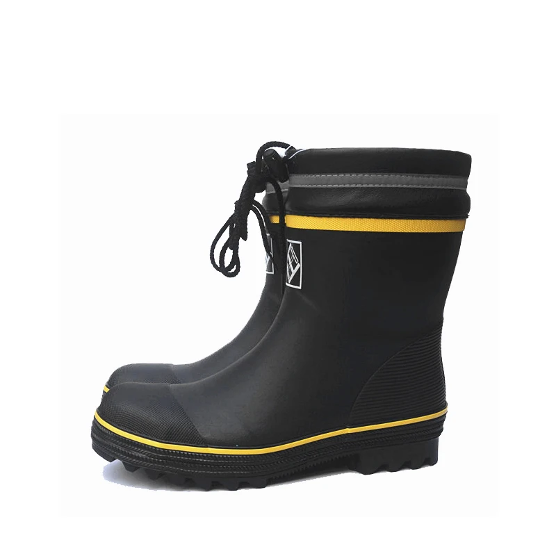 Fashion Rubber Gumboots For Working With Steel Toe Cap Safety Gum Boot ...