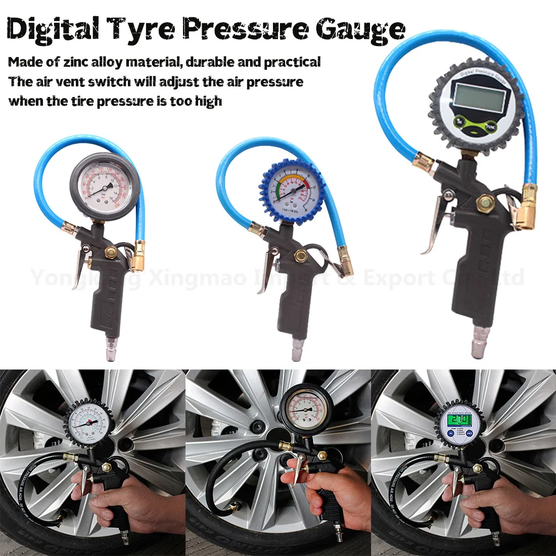 XM-PG-MP60A Metal Mobile Tire Inflator - Heavy Duty & Digital