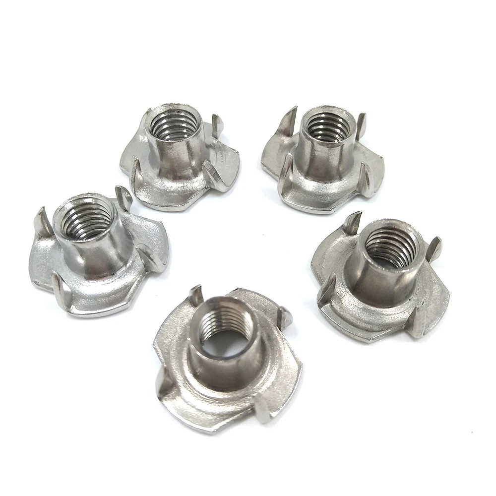 Din1624 Stainless Steel Four Claw Insert Nut Four Prongs Tee Nuts For ...