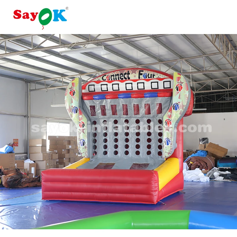 Custom Carnival Games - Inflatable Connect 4 & Basketball Hoop