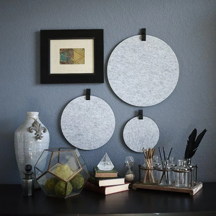 Decorative Circle Bulletin Board - Custom Felt Pin Board