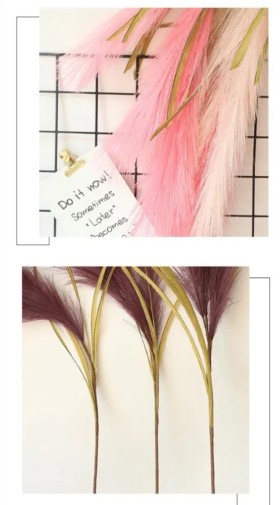 Qslh-t080 100cm Faux Bulrush Multi Colored Pampas Artificial Reed Grass ...