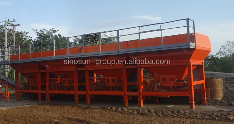 4x6.5m3 Cold Aggregate Batching Bins for 80ton/h Asphalt Plant