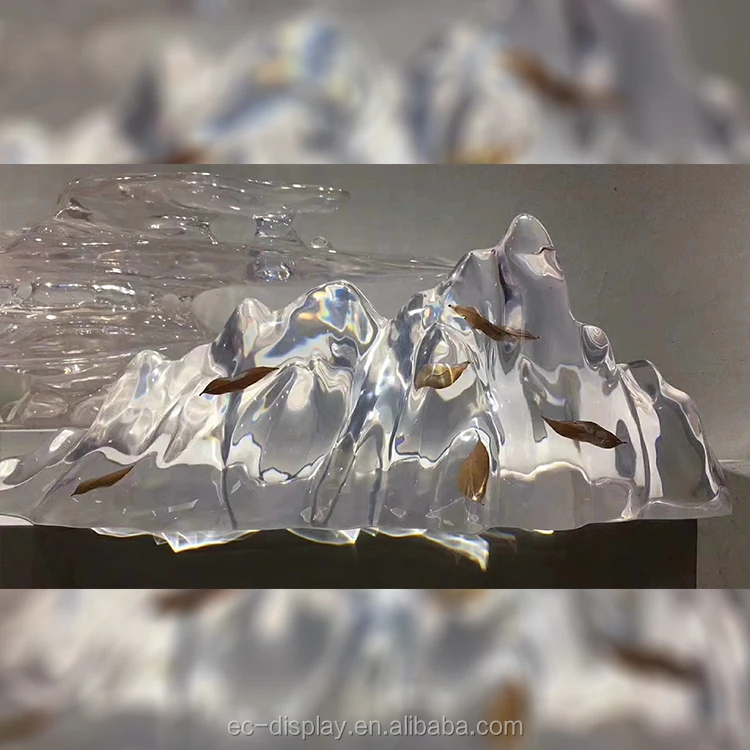 Clear Artificial Resin Decorative Ice Block Props Fake Resin Iceberg ...