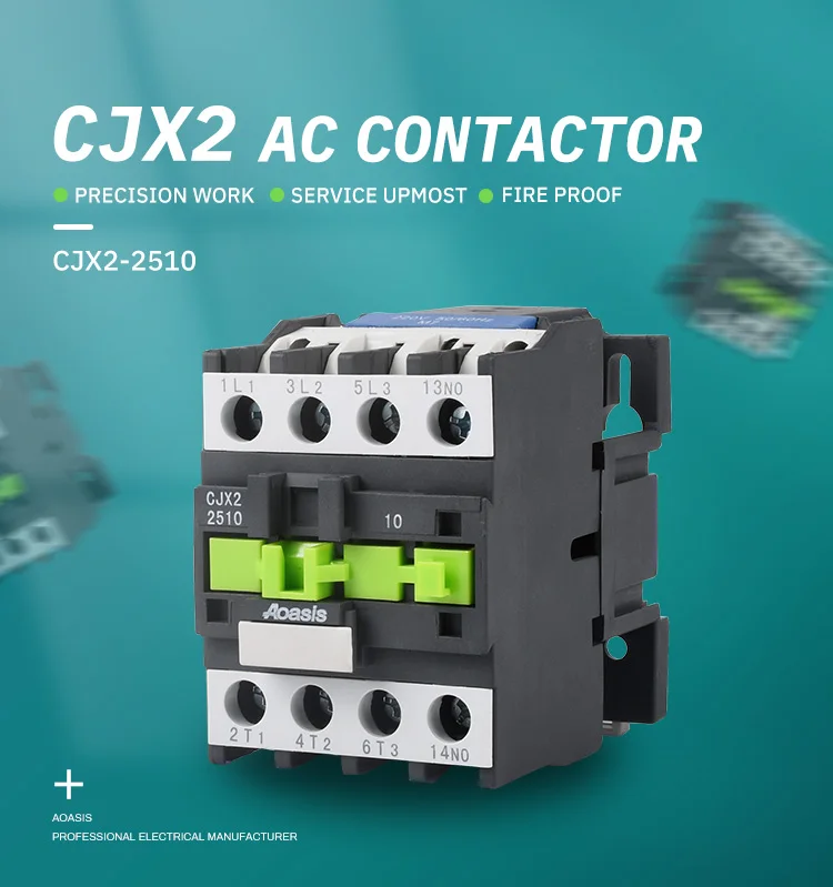 AOASIS Contactor CJX2 2510 25 amp bobina eléctrica Contactor magnético gb14048.4 110V 220V 380 ...