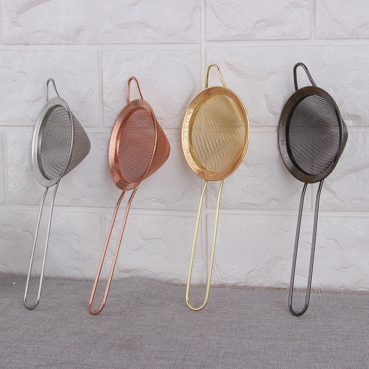 Stainless Steel Mesh Basket Sieve Stainer Colander With Handle Fine ...