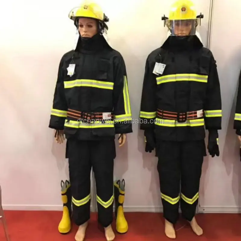 4 Layers Aramid Navy Blue Firefighter Fire Safety Suit