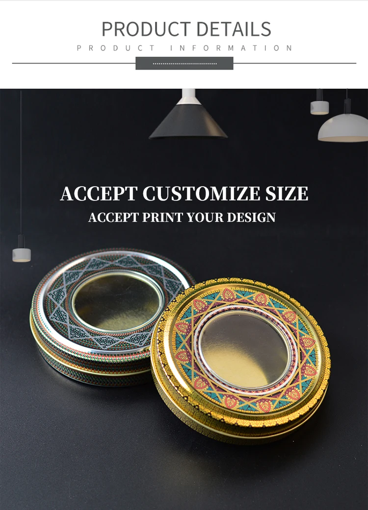 Food Grade Round Metal Tin Can For Saffron Box With Pvc Window Lid ...