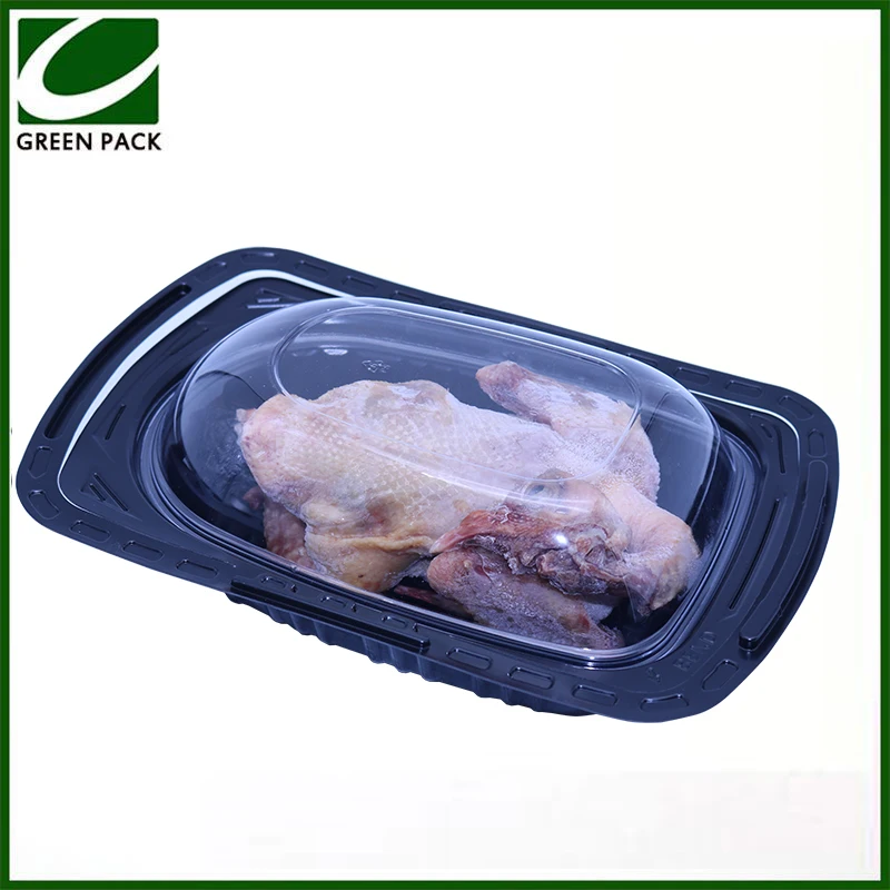 Food Grade Disposable Black Pp Cheap Plastic Roast Chicken Tray ...