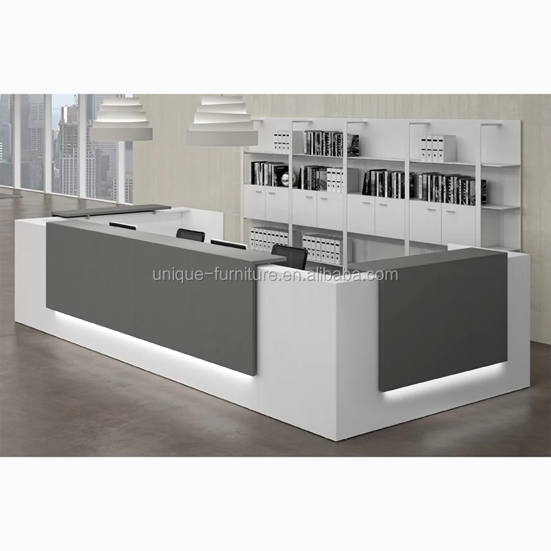 New Invention 2 Person Reception Counter/ Modern Barber Shop Reception ...