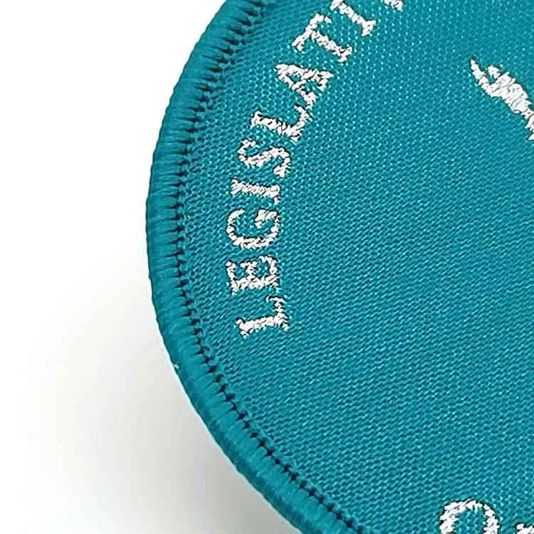 Factory Custom Clothes Hats Merrow Border Sew On Iron On Fabric Woven ...