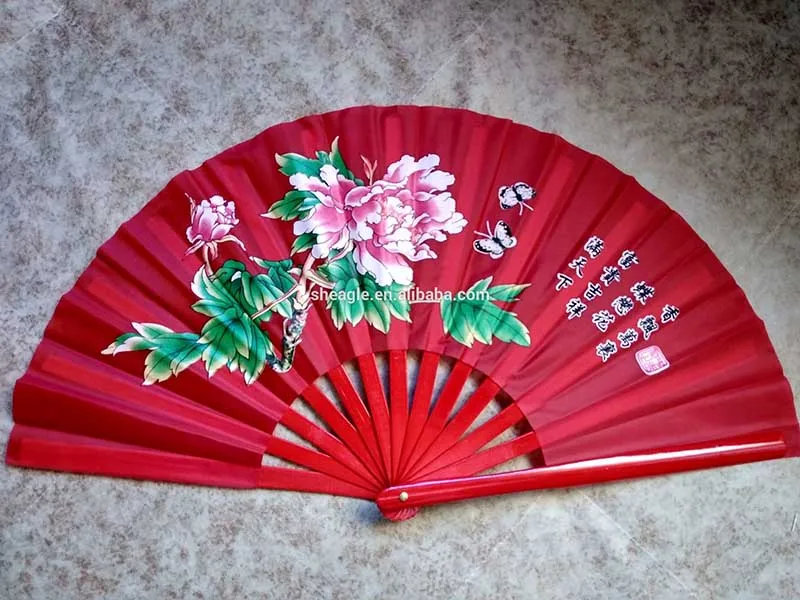 Wholesale Custom Printed Hand Held Fan Plastic Nylon Bamboo Wedding ...